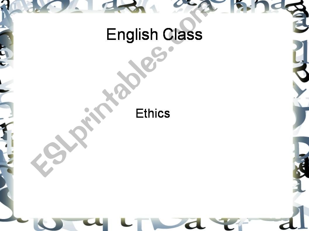 ESL - English PowerPoints: Business Ethics