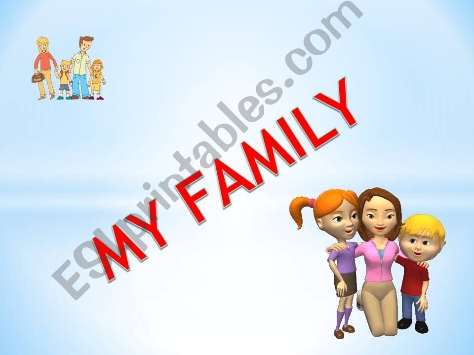 ESL - English PowerPoints: My family