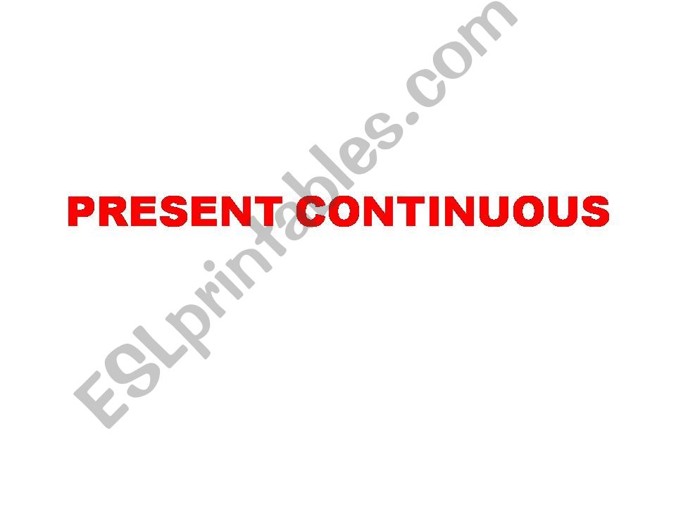 ESL - English PowerPoints: Present Continuous