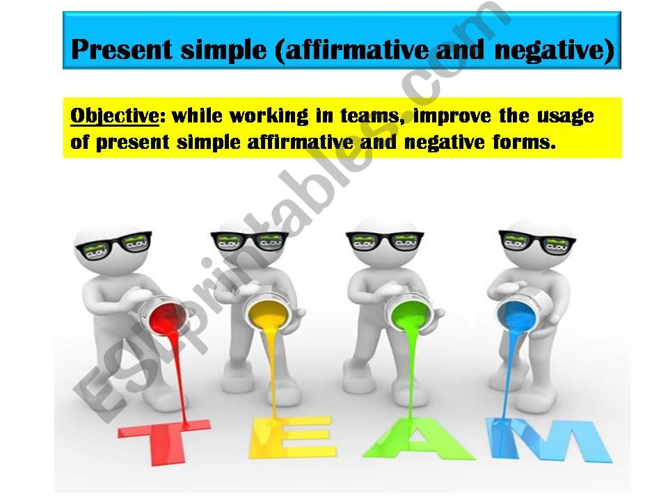 ESL - English PowerPoints: Present Simple (affirmative and negative)