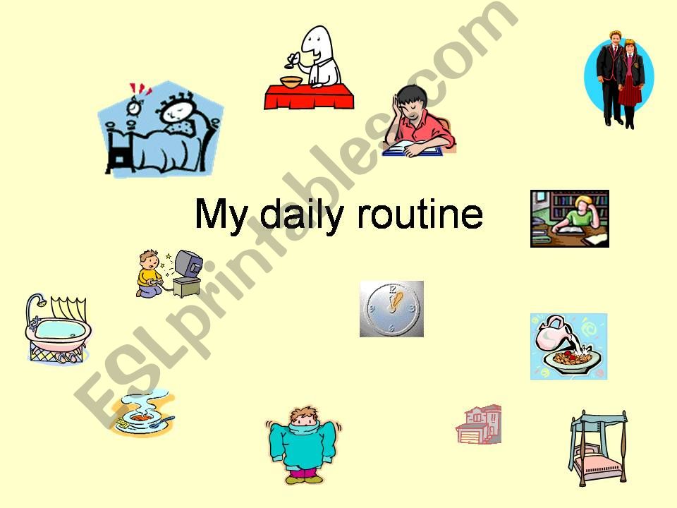 ESL - English PowerPoints: Daily routine