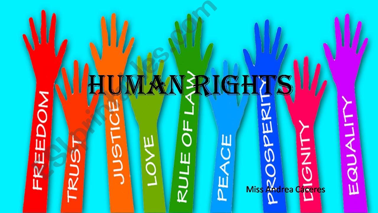 ESL - English PowerPoints: Human Rights 1/3