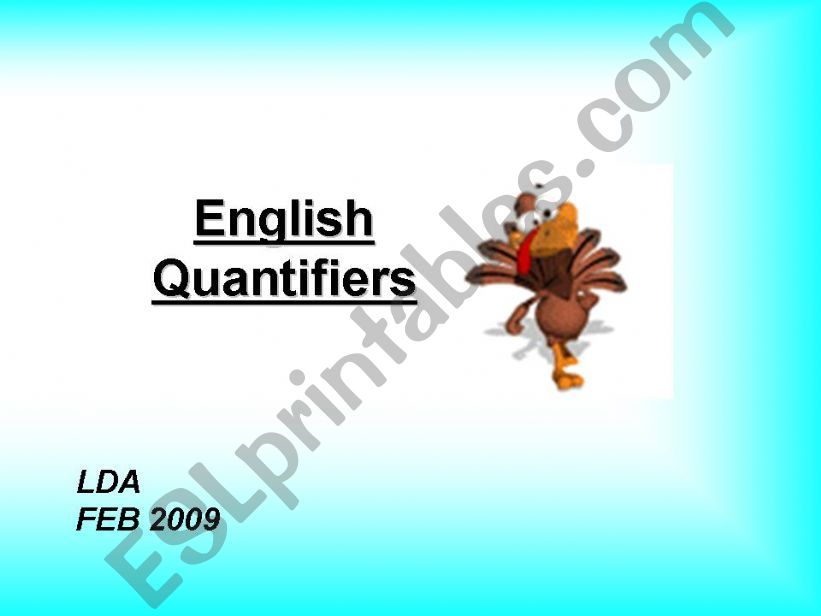 ESL - English PowerPoints: English Quantifiers
