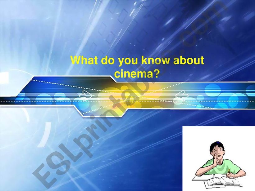 ESL - English PowerPoints: Cinema