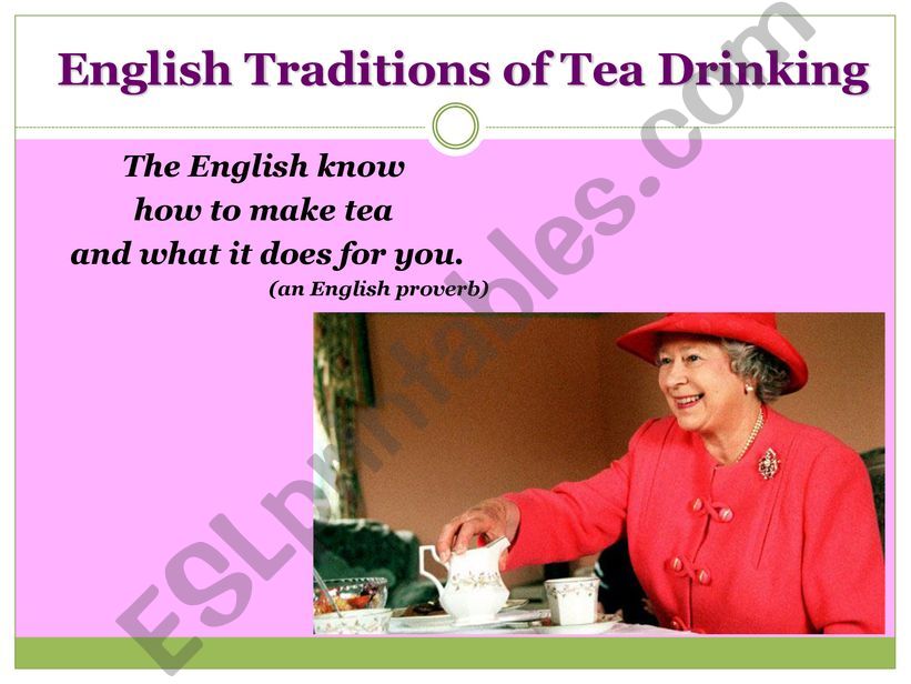 ESL - English PowerPoints: tea in england