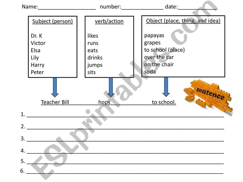 ESL - English PowerPoints: Building sentences