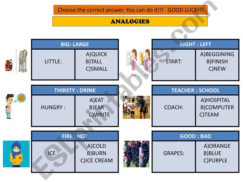 ESL - English PowerPoints: COMPOUND WORDS AND ANALOGIES ACTIVITIES