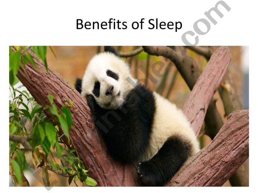 ESL - English PowerPoints: benefits of sleep