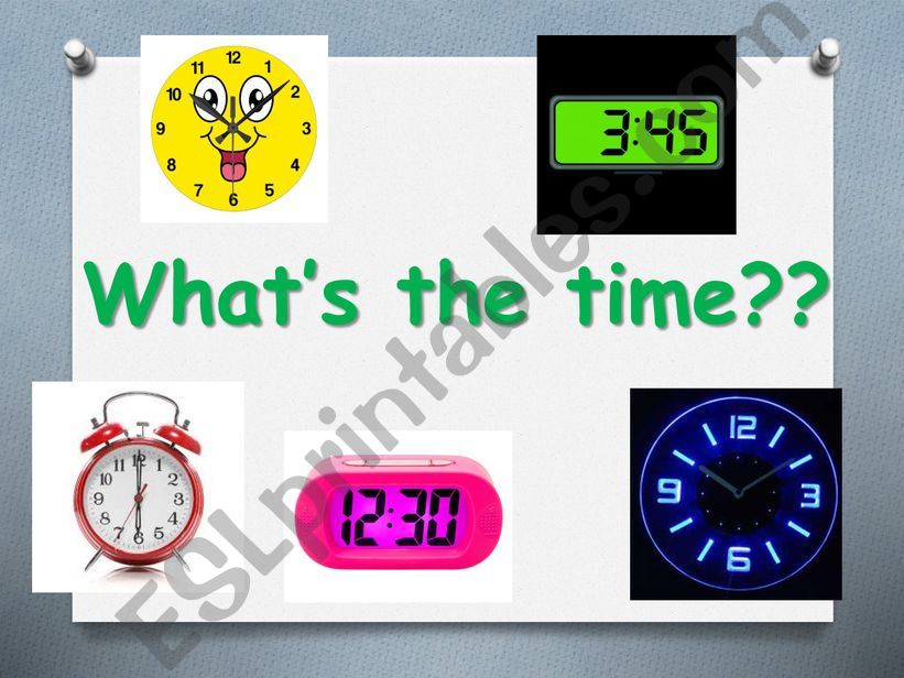 ESL - English PowerPoints: What´s the Time?