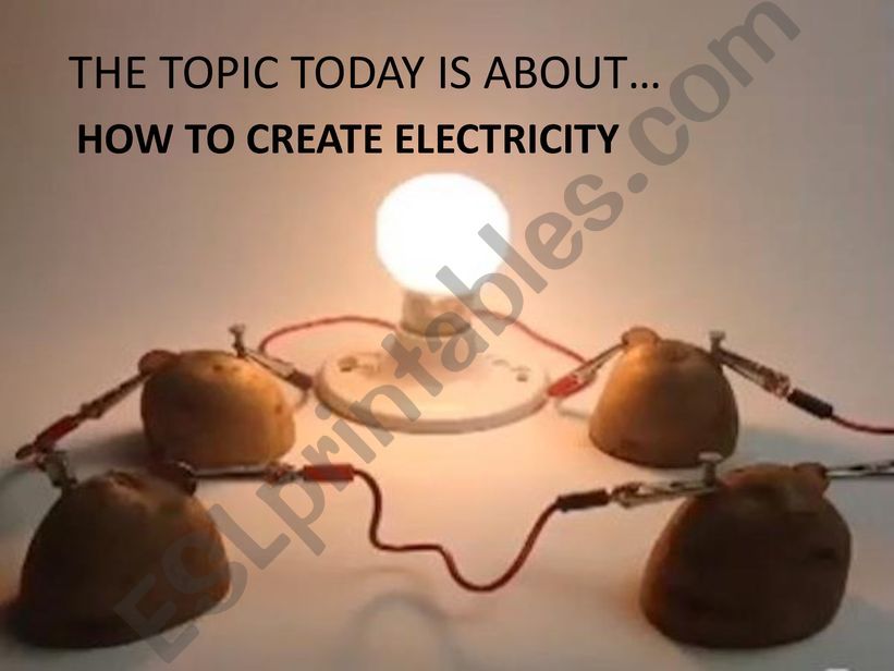 ESL - English PowerPoints: how create electricity