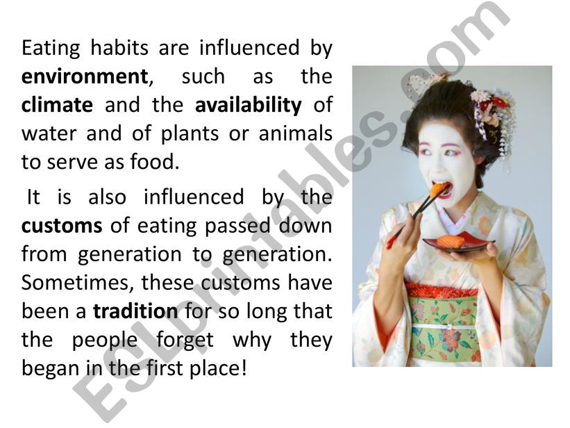 ESL - English PowerPoints: food around the world