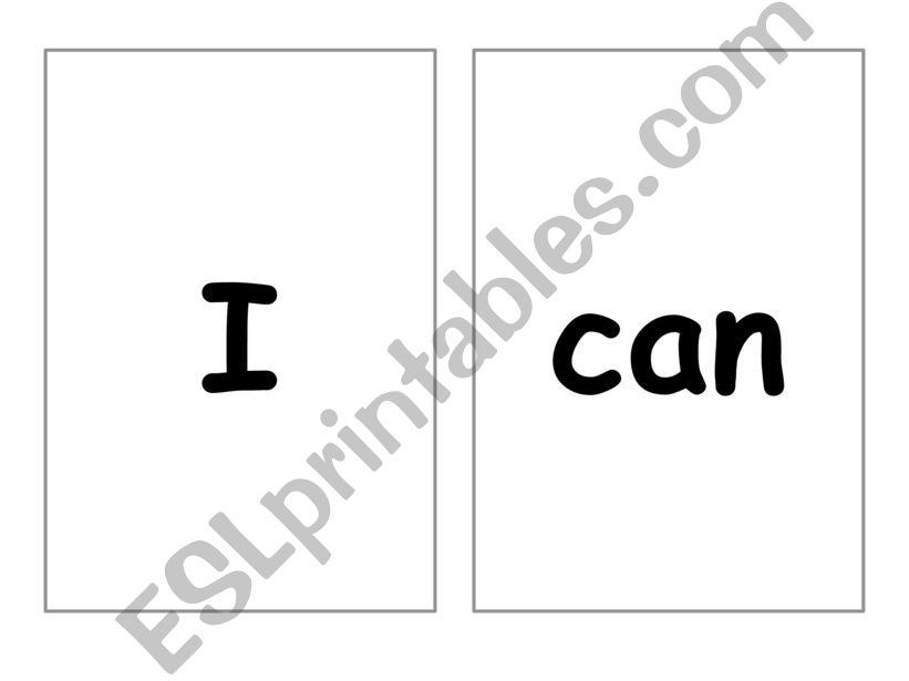 ESL - English PowerPoints: Flashcards I like / I can