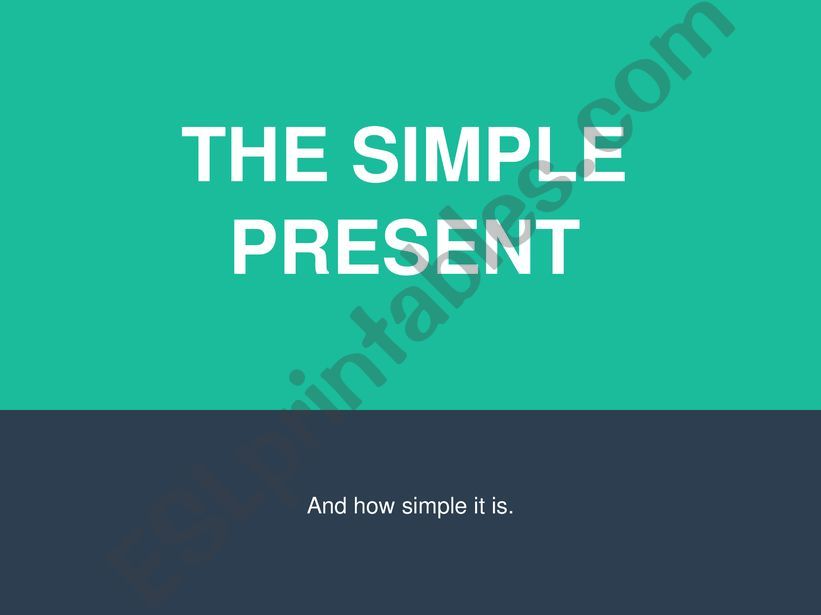 ESL - English PowerPoints: Simple Present Presentation