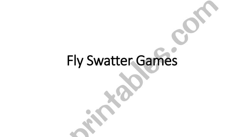 ESL - English PowerPoints: Fly Swatter Games
