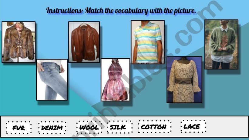 ESL - English PowerPoints: Clothing