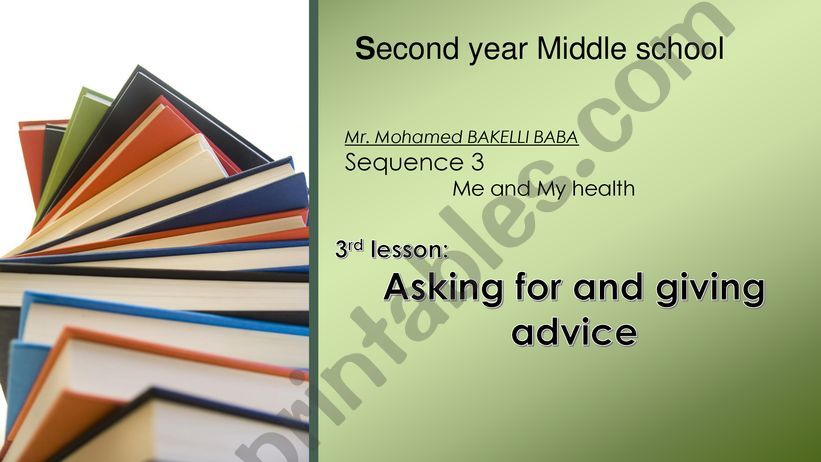 ESL - English PowerPoints: asking for and giving advice