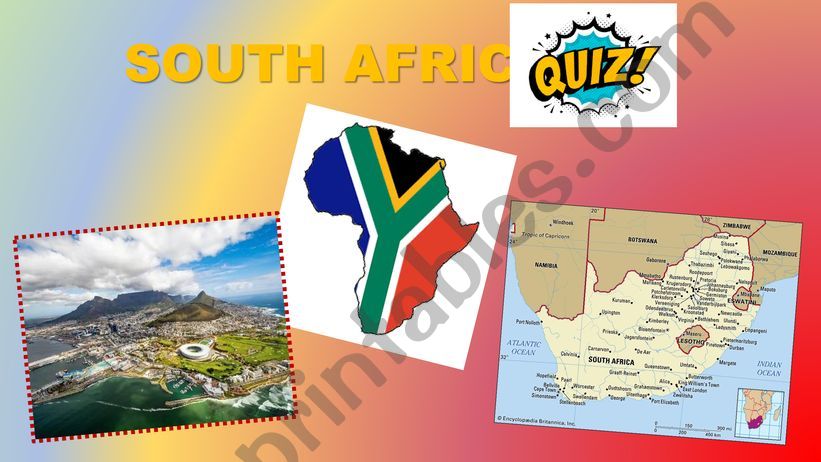 ESL - English PowerPoints: South Africa Quiz (PowerPoint)