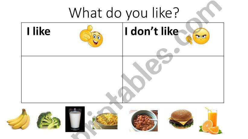 ESL - English PowerPoints: Interactive worksheet to practice likes and ...