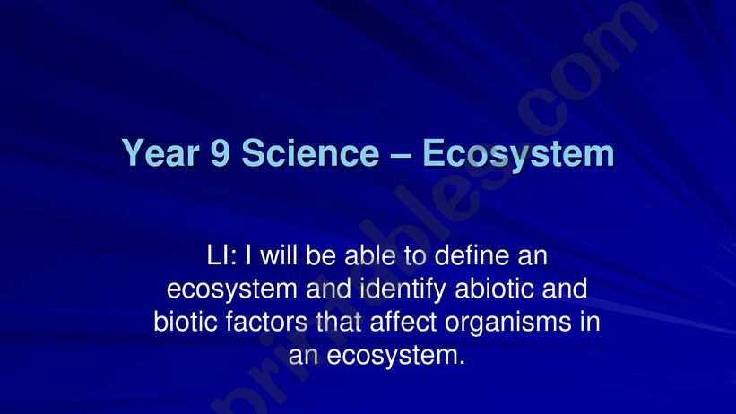 ESL - English PowerPoints: Abiotic and Biotic