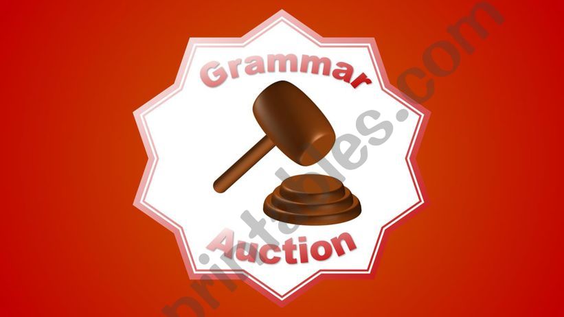 ESL - English PowerPoints: Grammar Auction - with sounds and teacherï ...