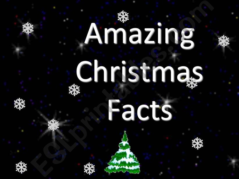 ESL - English PowerPoints: Amazing Christmas facts