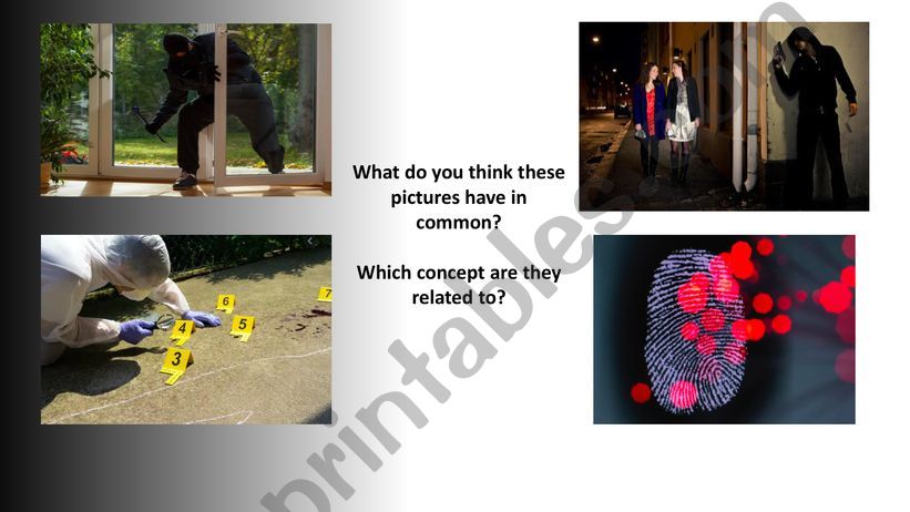 ESL - English PowerPoints: Crime Powerpoint