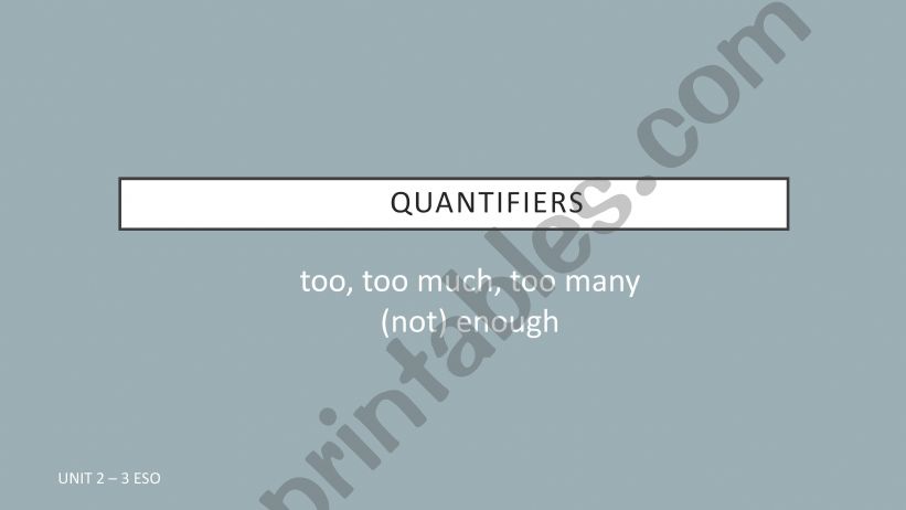ESL - English PowerPoints: quantifiers