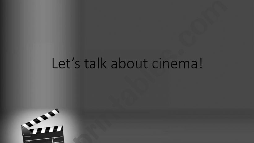 ESL - English PowerPoints: Letï¿½s talk about cinema