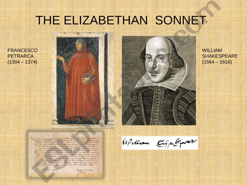 ESL - English PowerPoints: the sonnet