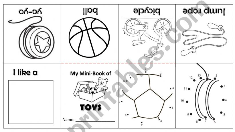 ESL - English PowerPoints: minibook of toys ESL - English PowerPoints: minibook of toys