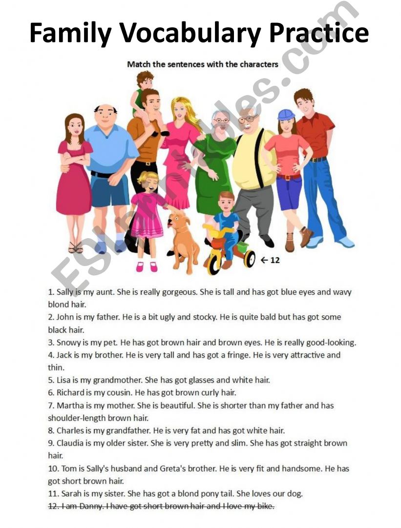 ESL - English PowerPoints: Family Vocabulary Practice