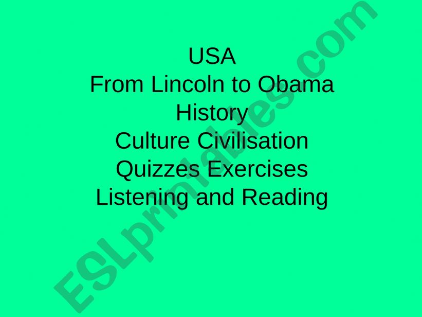 ESL - English PowerPoints: Lincoln