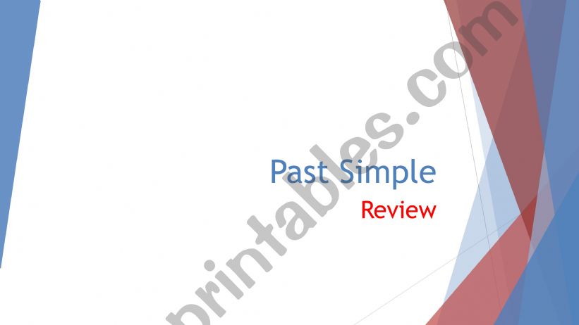 ESL - English PowerPoints: Past Simple