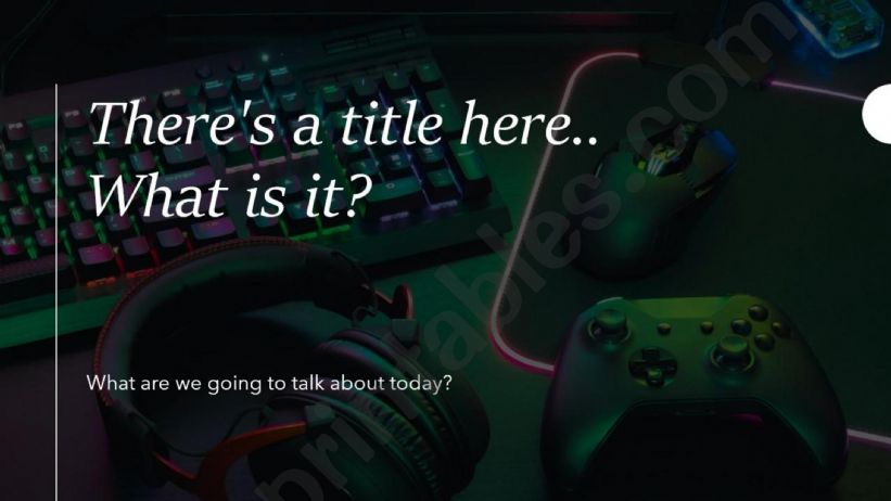 ESL - English PowerPoints: Video games