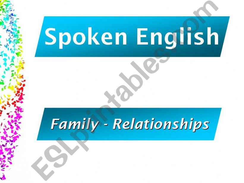 ESL - English PowerPoints: Family and Relationships