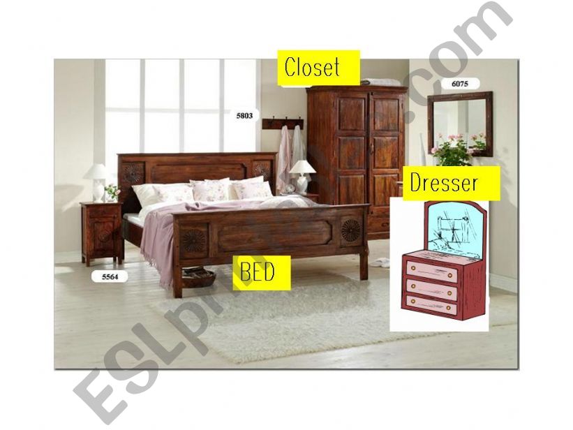 ESL - English PowerPoints: Rooms in house