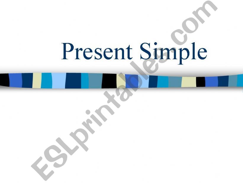 ESL - English PowerPoints: present simple