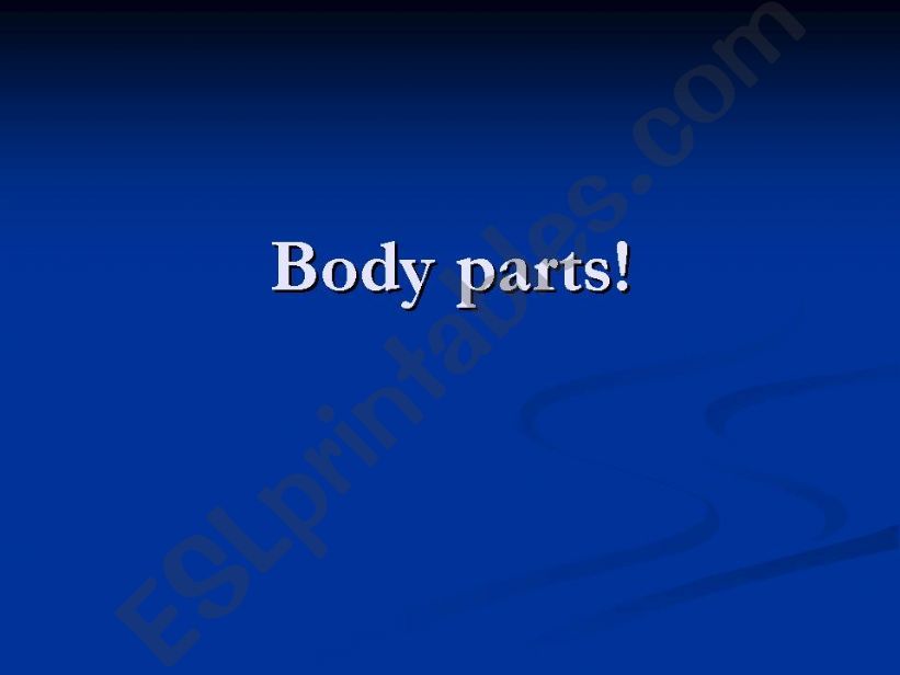 ESL - English PowerPoints: Body Parts