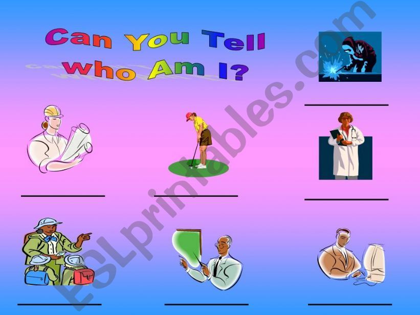 ESL - English PowerPoints: Who am I