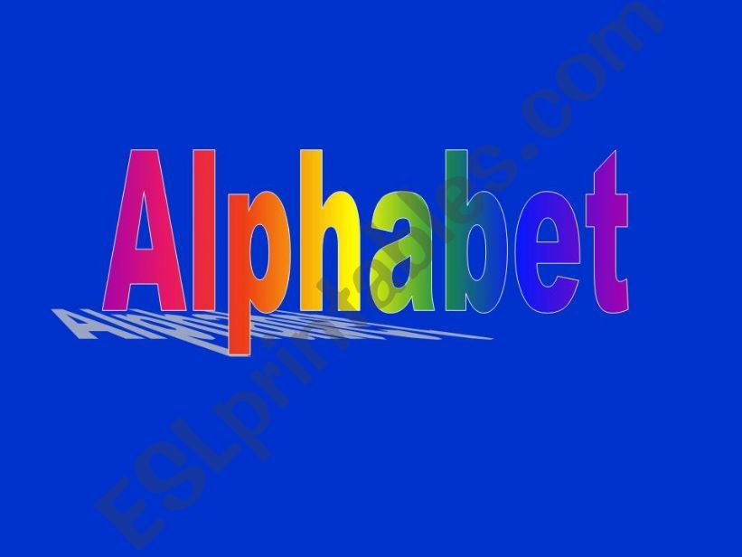 ESL - English PowerPoints: ALPHABET