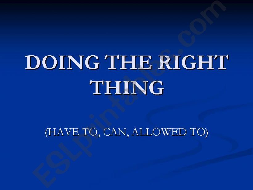 ESL English PowerPoints Doing The Right Thing esl-english-powerpoints-doing-the-right-thing