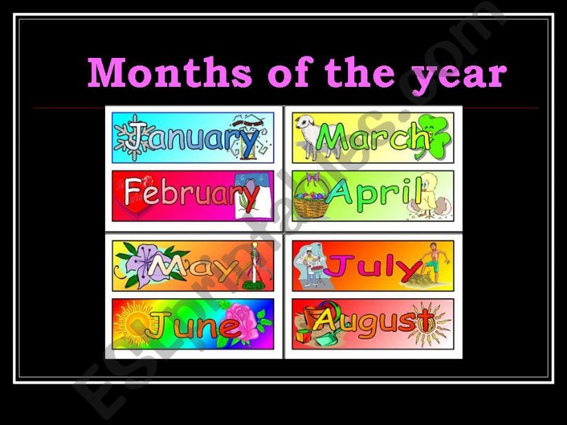 ESL - English PowerPoints: Months of the year
