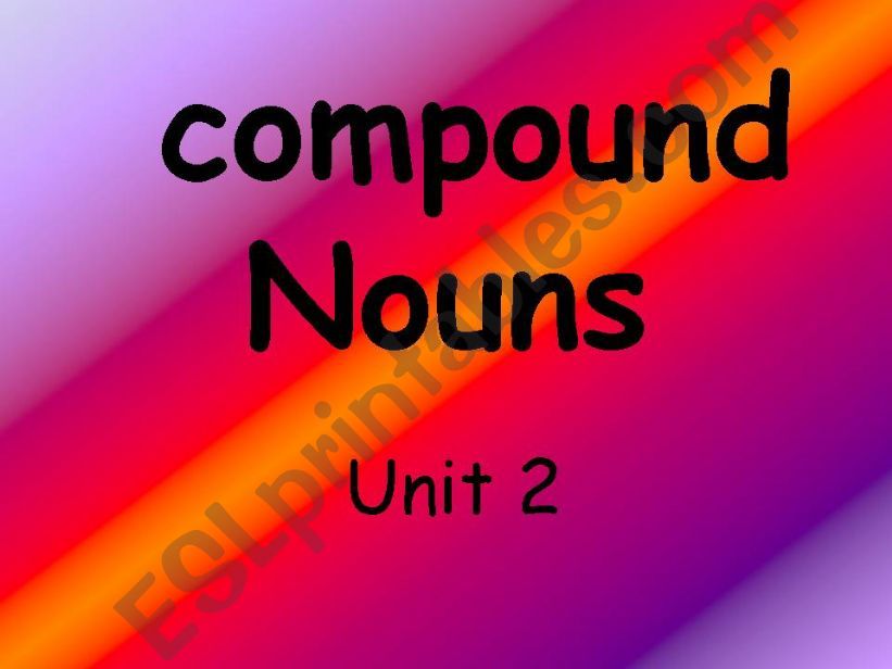 ESL - English PowerPoints: compound nouns