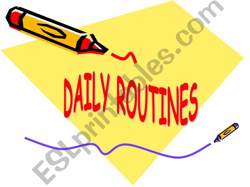 ESL - English PowerPoints: Powerpoint daily routines