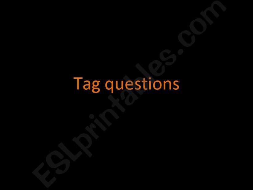 ESL - English PowerPoints: Tag questions