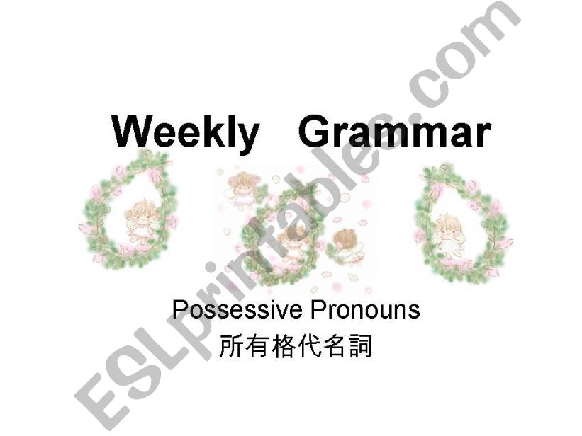 ESL - English PowerPoints: Possessive Pronouns