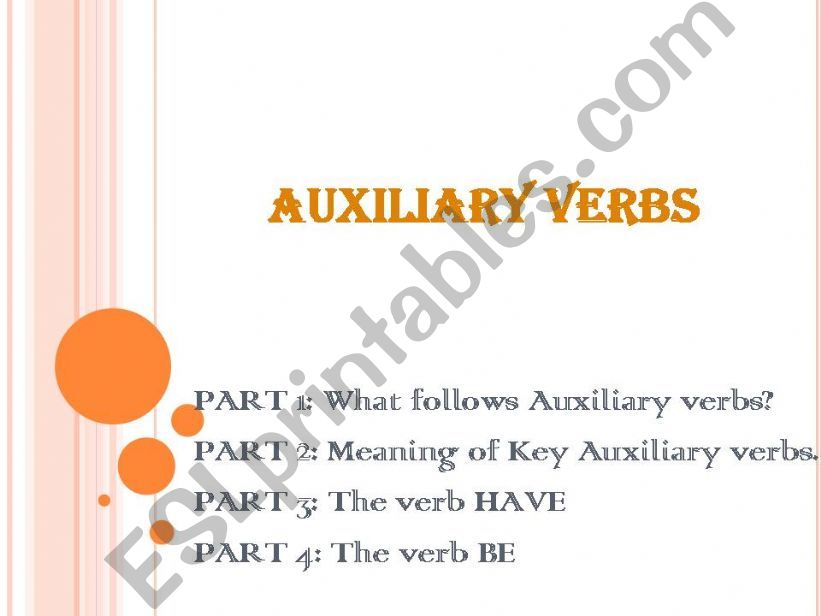 ESL - English PowerPoints: Auxiliary verbs