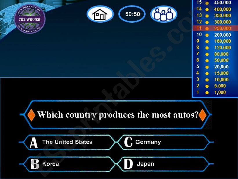 ESL - English PowerPoints: millionaire 3