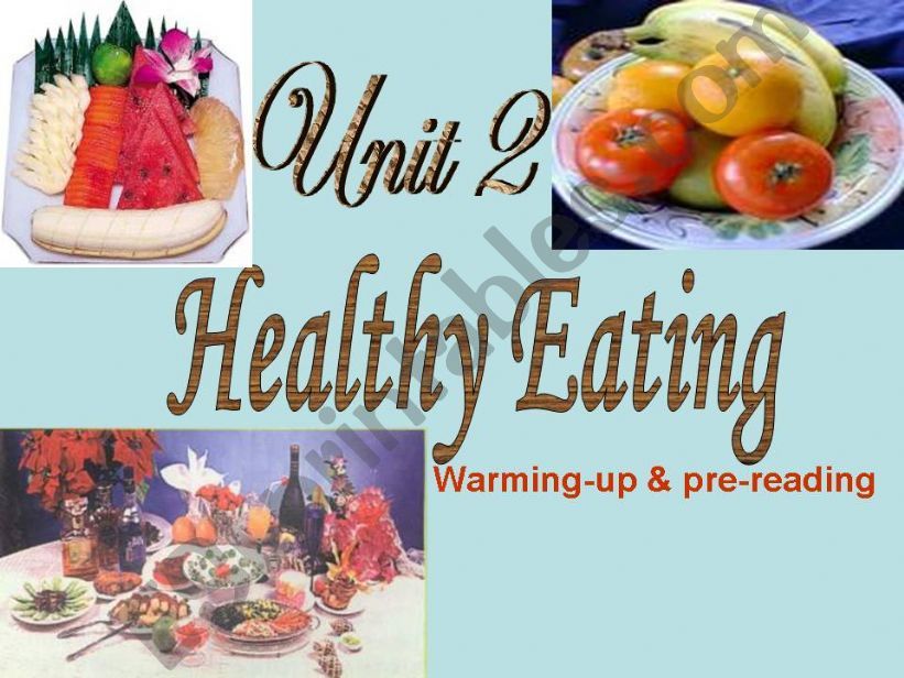 ESL - English PowerPoints: healthy eating