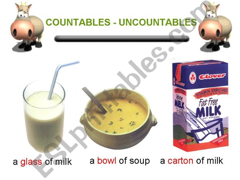 ESL - English PowerPoints: countables, unc. part 3 ESL - English PowerPoints: countables, unc. part 3